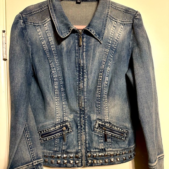 Boston Proper | Jackets & Coats | Boston Proper Embellished Jean Jacket ...